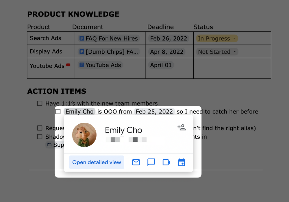 How to use Smart Chips in Google Docs!