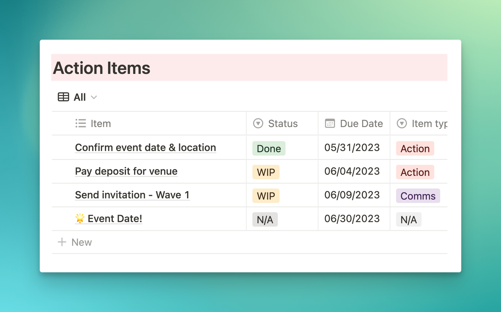 Plan an Entire Event in Notion!